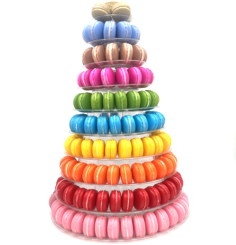 plastic pyramid display case 10 tier macaron tower display tower case ...