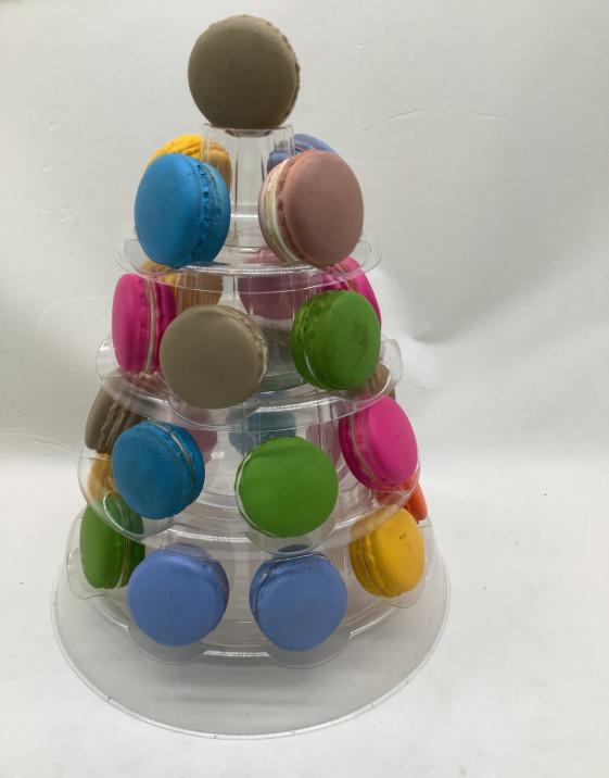 APET Blister 5 Tier Macaron Stand Laduree Macaron Display Tower